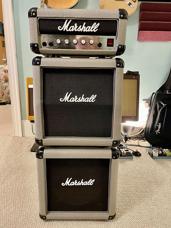 Marshall Lead 12 3005 mini/micro stack, mid-late '80s, SILVER | Reverb