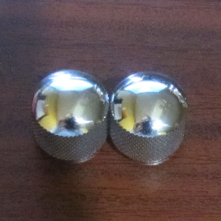 Fender Knurled Dome Knobs, Chrome, Set of 2 | Reverb
