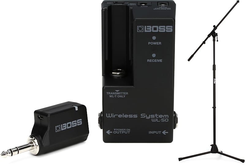 Boss WL-50 Guitar Wireless System Bundle with On-Stage Stands | Reverb