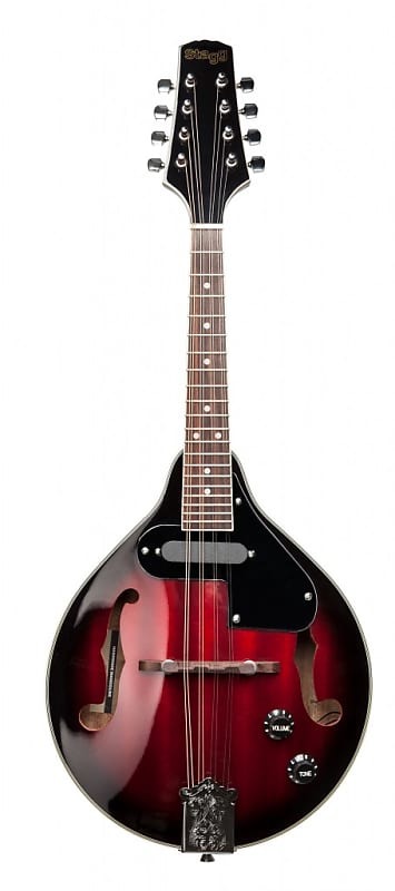 Stagg Redburst acoustic-electric bluegrass mandolin w/ nato | Reverb