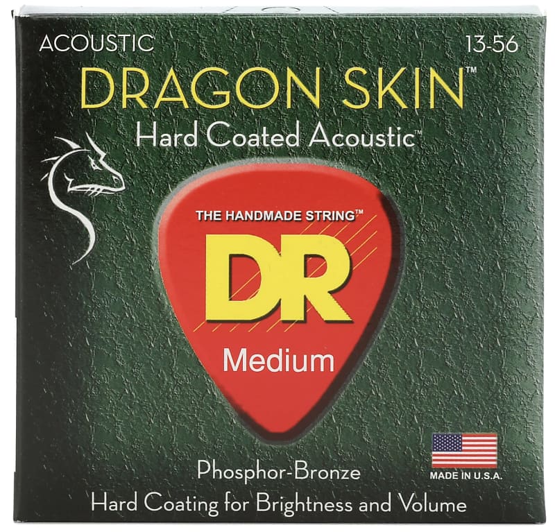 DR Strings DRAGON SKIN - CLEAR Coated Acoustic Guitar | Reverb