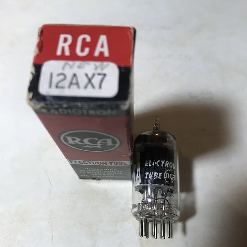 RCA 12ax7 Preamp Tube w/ long black plates Nos 1950's | Reverb