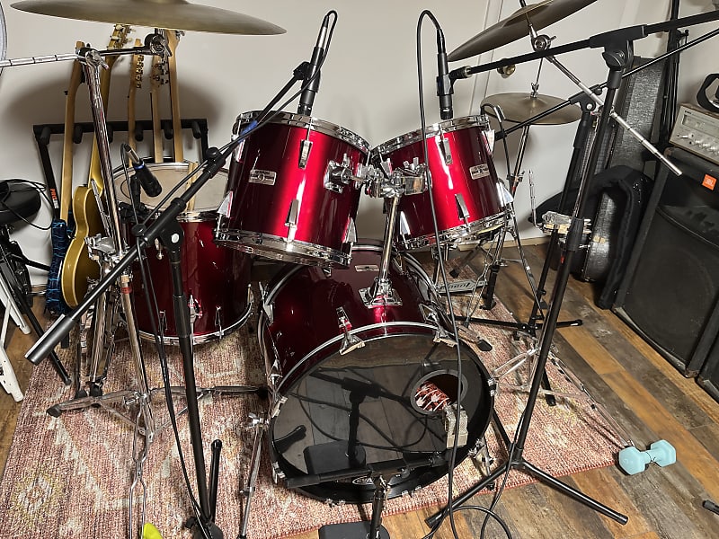 1986 Yamaha Power Stage 5000 Shell Pack MIJ - Red | Reverb