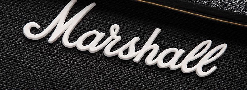 Marshall Original 9" Script Amplifier Logo, White 9 inches | Reverb