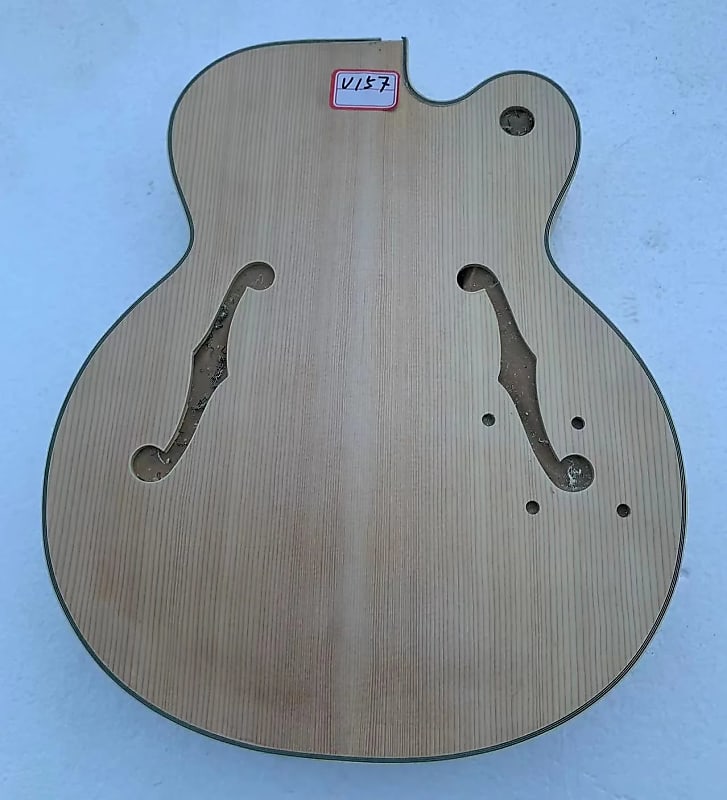 Single Cut Laminated Flamed Maple Jazz Guitar Body DIY | Reverb