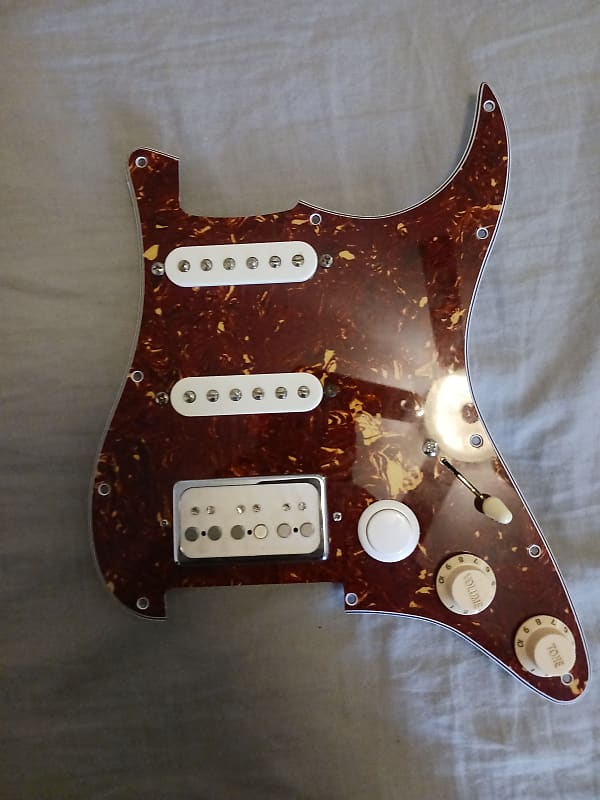 Fender Pre-wired HSS red tortoise pickguard w/ Manlius and | Reverb