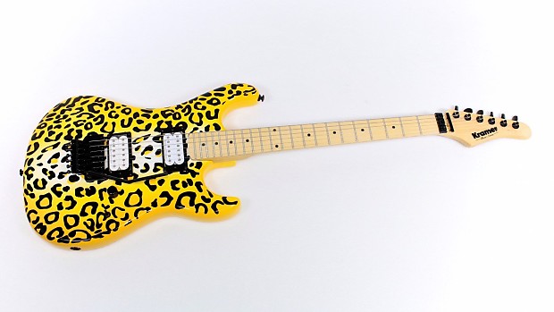Kramer Pacer Vintage Steel Panther Satchel Yellow Leopard | Reverb