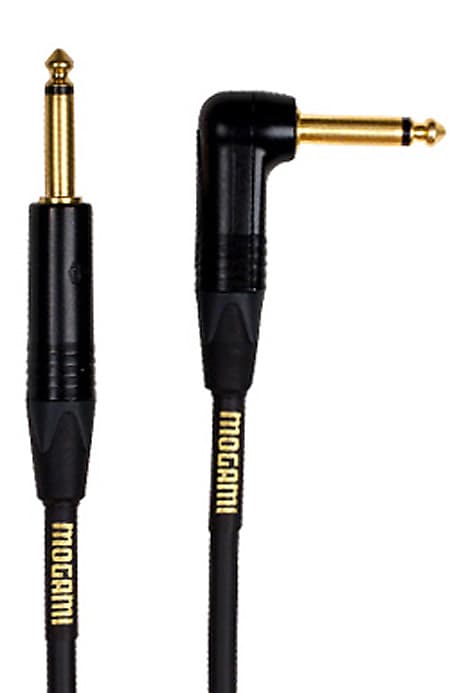 Mogami Gold Instrument R 10' feet Right Angle 1/4" Audio | Reverb