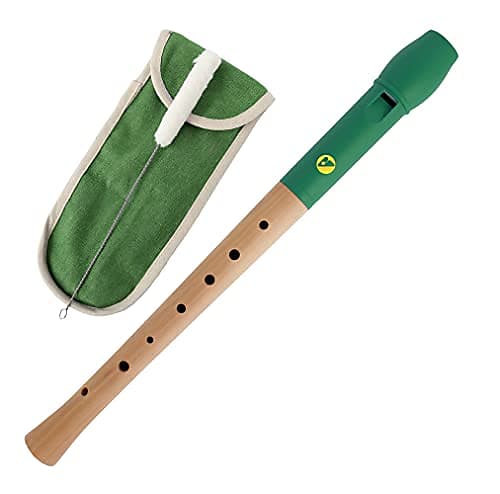 Voggys Wood Plastic Recorder (Blue Flute Head) German | Reverb