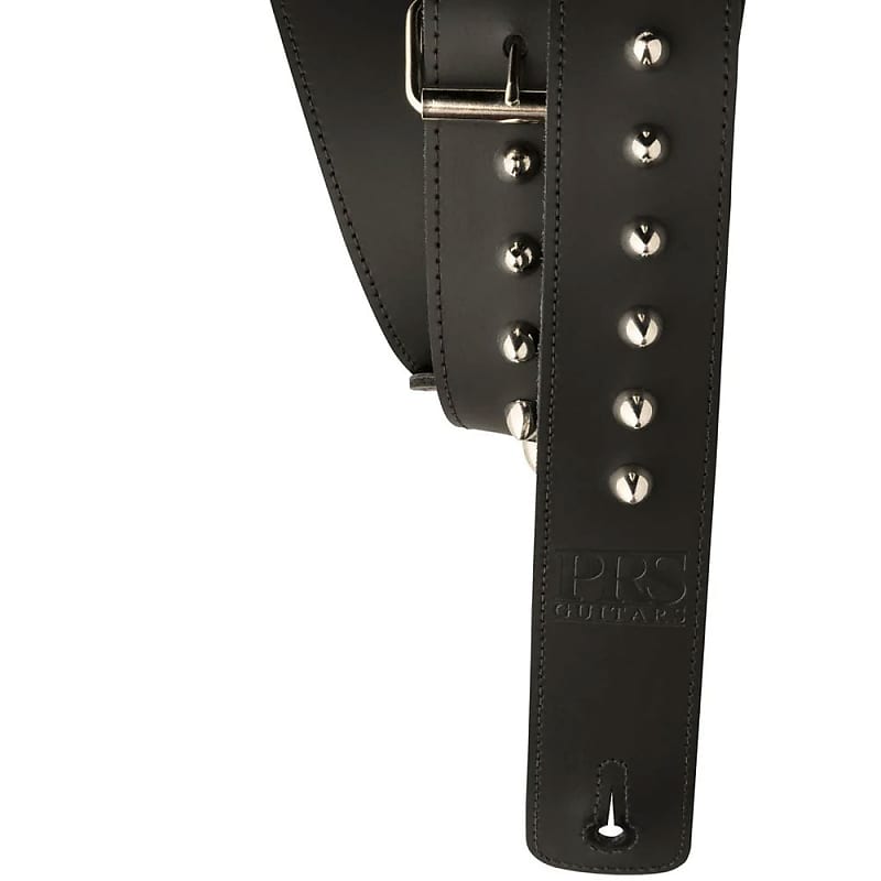 PRS 2” Black Studded Leather Guitar Strap 107825:001 | Reverb