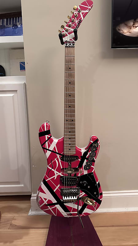 EVH Kramer Ad Guitar /Striped Red Black White | Reverb