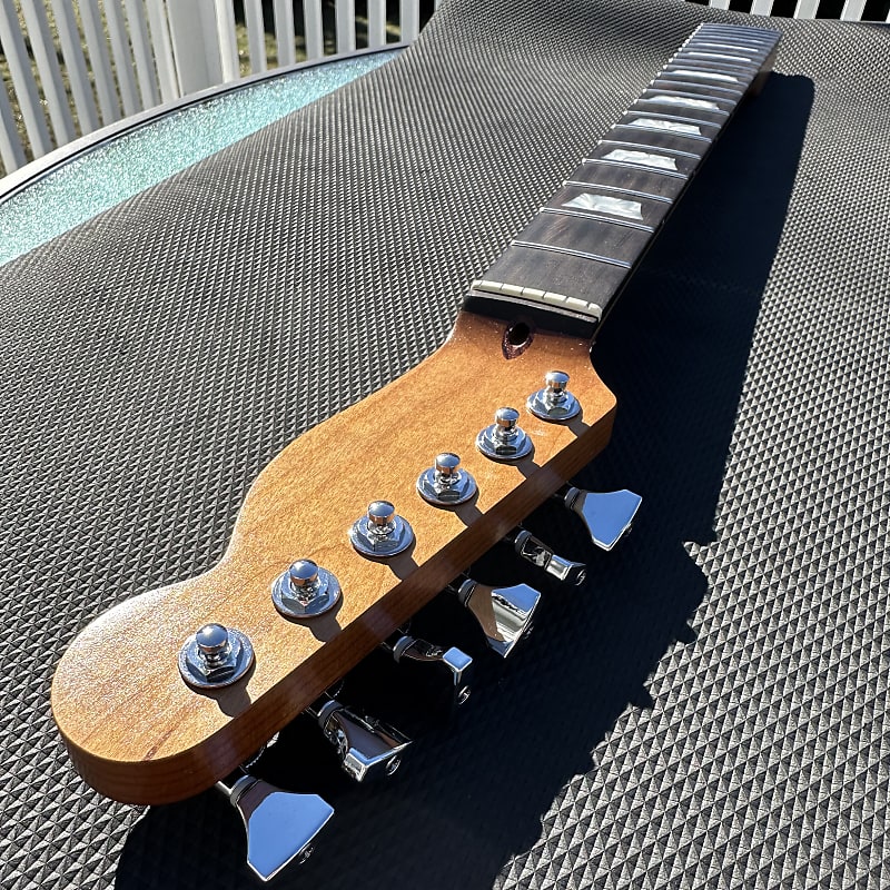Warmoth Telecaster Neck w/Hipshot Locking Tuners - Roasted | Reverb