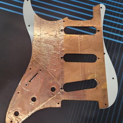 Warmoth Strat pickguard - Silver Pearl | Reverb