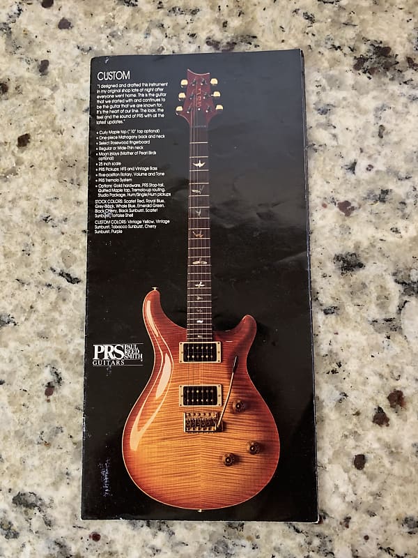 Paul Reed Smith Catalog Ross Childress Poster 1996 | Reverb