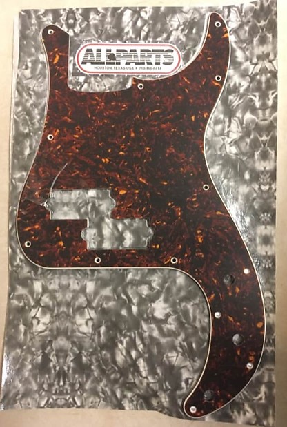 Allparts P Bass Dark Brown Tortoise Shell Pickguard | Reverb