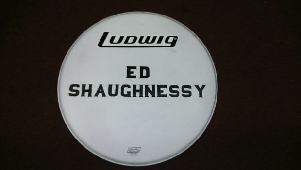 Ed Shaughnessy Ludwig 24" Logo Head 1980s white | Reverb