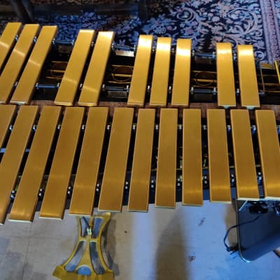 Musser M75 Century Vibraphone Gold Bars with Working Motor | Reverb