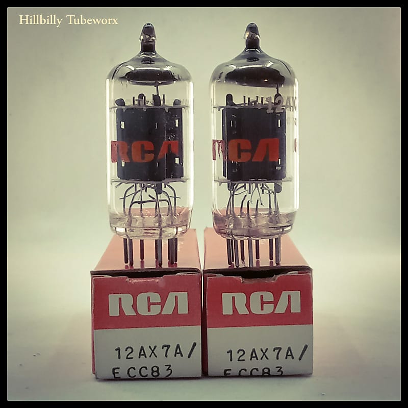 NOS NIB MATCHED PAIR RCA GT BRITAIN 12AX7A/LONG SMOOTH | Reverb
