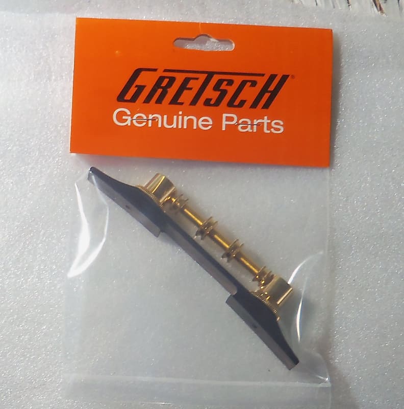 Gretsch® Space Control Adjustable Gold Bass Bridge~Ebony | Reverb