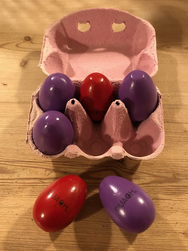 Ruach Half Dozen Wooden Egg Shaker Box (Pink) | Reverb UK
