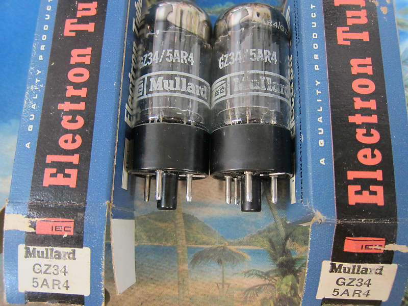 Pr NOS Vintage Mullard GZ34 5AR4, F32 Batch Numbers, 1960s, | Reverb