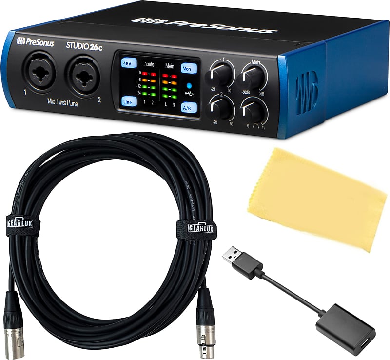 PreSonus Studio 26c 2x4 Audio Interface w/ XLR Cable | Reverb