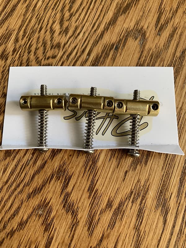 Rutters Brass Straight Compensated Telecaster Saddles | Reverb
