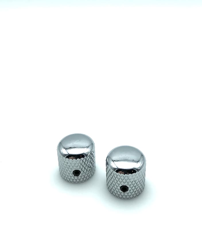 Telecaster Style Knurled Domed Knobs Chrome | Reverb