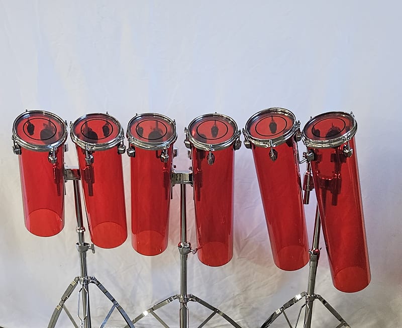 Octobans RL Drums RL6-18-28-R-PS 2023 - Red acrylic | Reverb