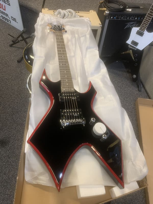 B.C. Rich Warlock Black with Red Trim | Reverb