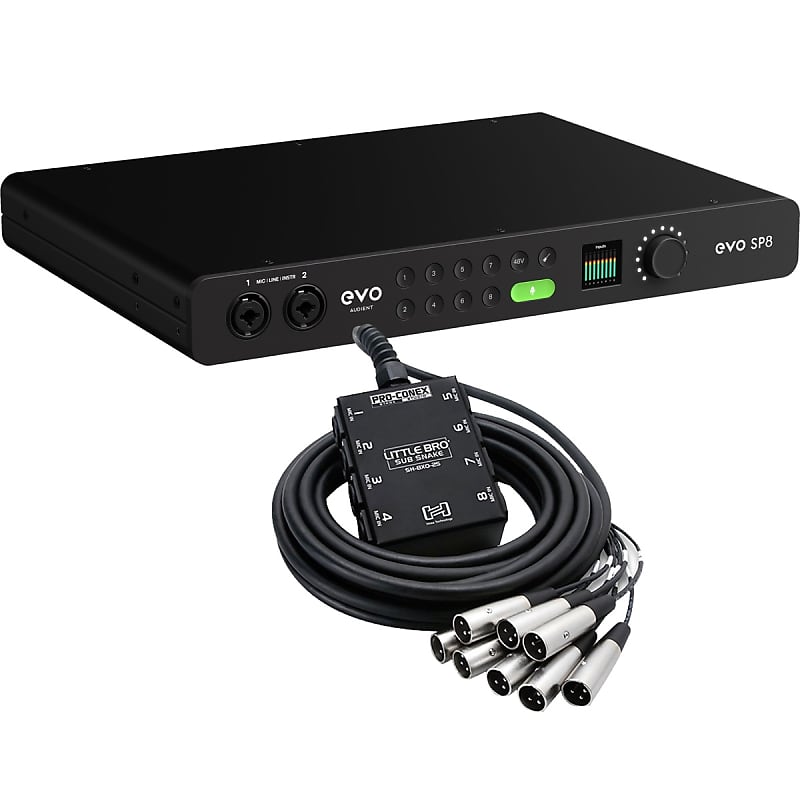 Audient Evo SP8 8-Channel Mic Preamp SUB SNAKE RIG | Reverb