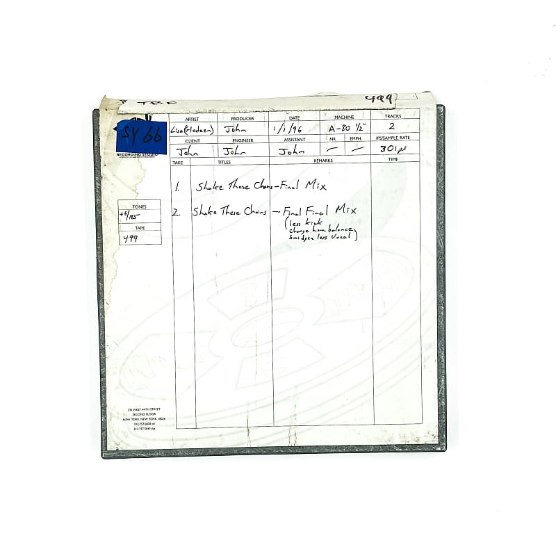 Ampex 499 Grand Master Gold 1/2" x 2500' | Reverb