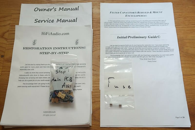 Crown (Amcron) 1 restoration kit filter capacitor repair | Reverb