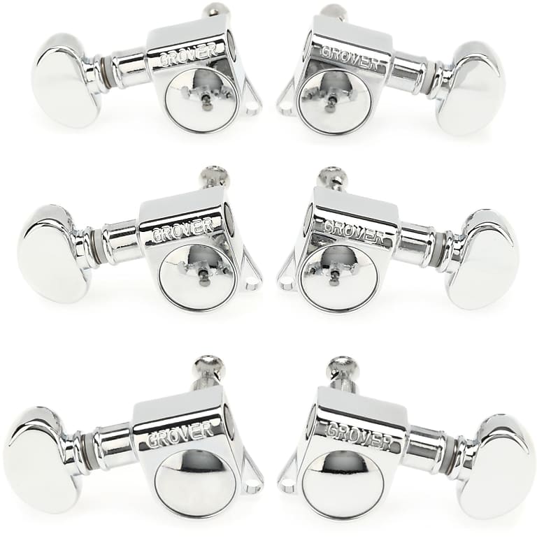 Grover 305C Mid-Size Rotomatic Tuners - 3+3 - Chrome (3-pack) | Reverb
