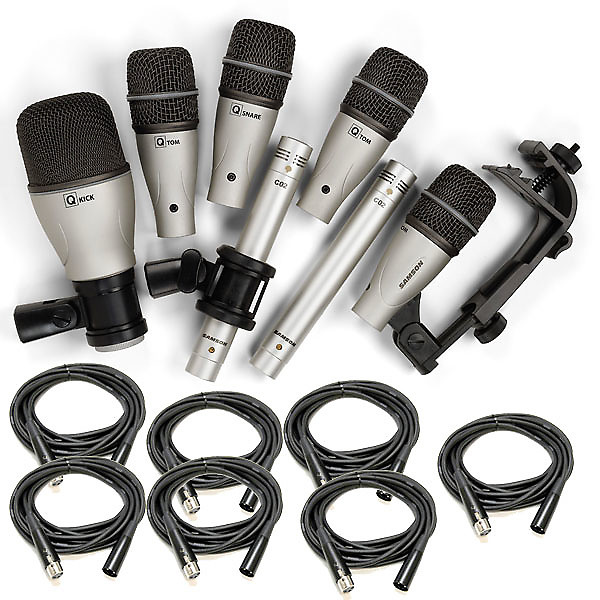 Samson 7Kit 7-piece Drum Mic Set & XLR Cables | Reverb