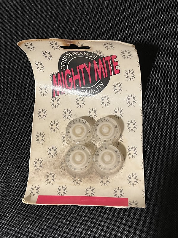 1970’s/80’s NOS Mighty Mite Speed Knobs Travis Bean White | Reverb