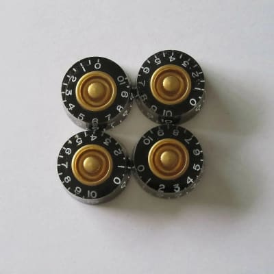 Gold Black Custom Guitar Control Speed Knobs | Reverb