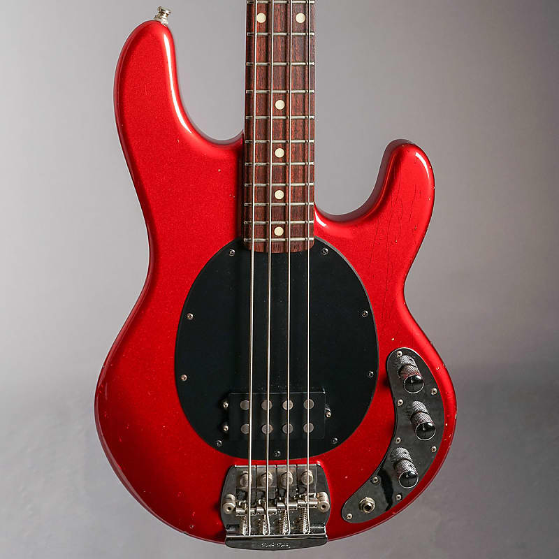 Ernie Ball Music Man Stingray 4 1986 - Candy Apple Red | Reverb
