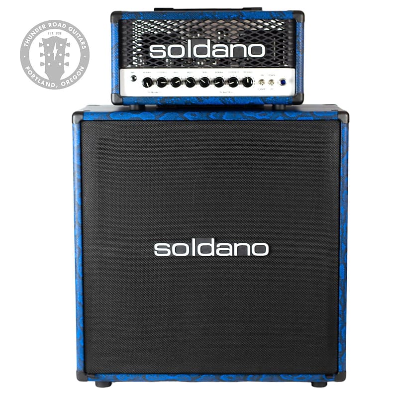Used Soldano Hot Rod 25 Head & Cabinet Blue Snakeskin | Reverb