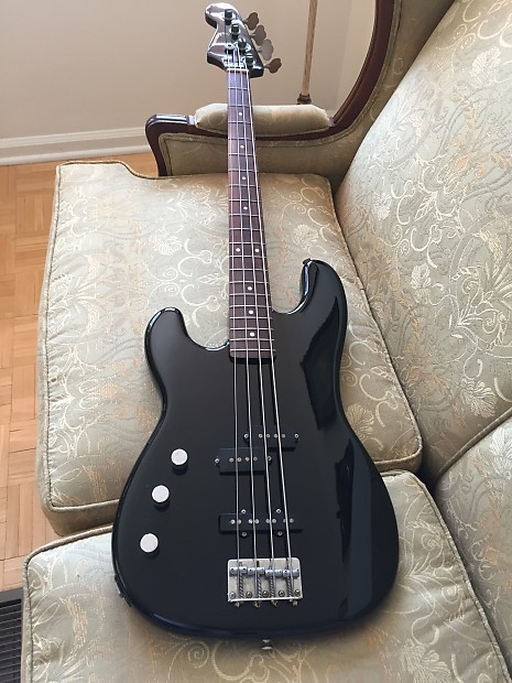 Left Handed Fernandes Bass Guitar 1985 Black Reverb