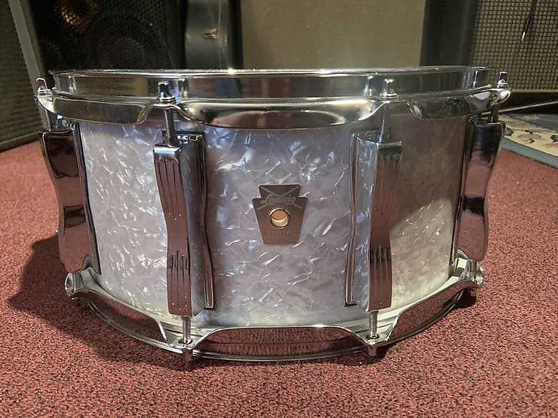 NEW Ludwig Classic Maple Shell 6 1/2 x 14" White Marine Pearl | Reverb