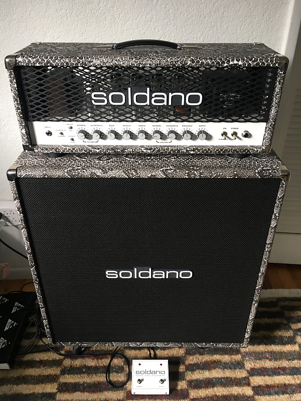 Soldano 4x12 speaker cabinet straight Snake skin | Reverb