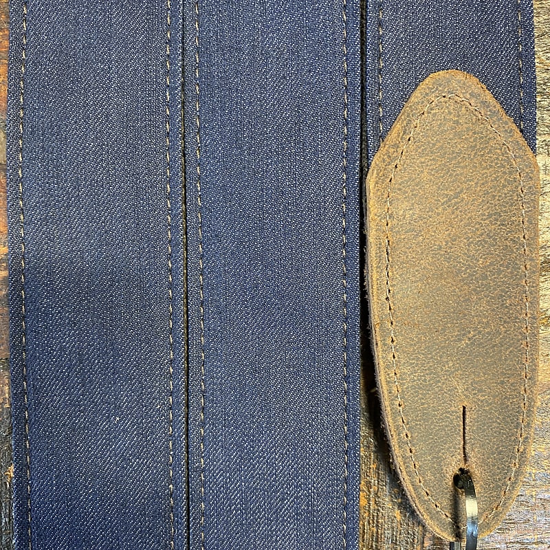 LM Simple Denim Guitar Strap - Blue - D-1-BL | Reverb