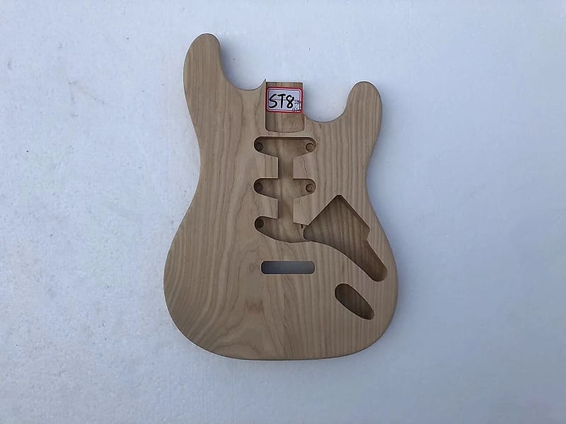 Unfinished Ash Wood Stratocaster Strat Style Guitar Body | Reverb
