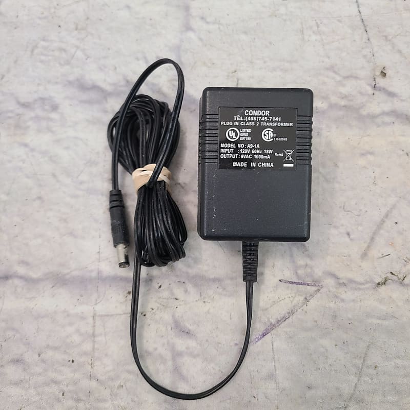 Condor A9-1A 9V AC Center Negative 1000mA Power Supply | Reverb