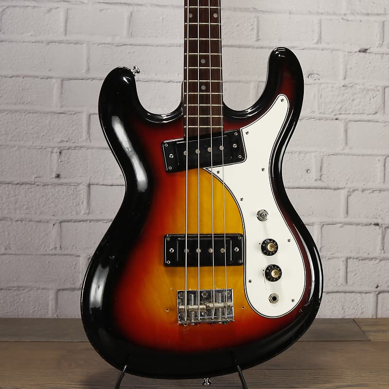 Univox Hi Flier Phase II 4-String Bass c1970s Sunburst | Reverb