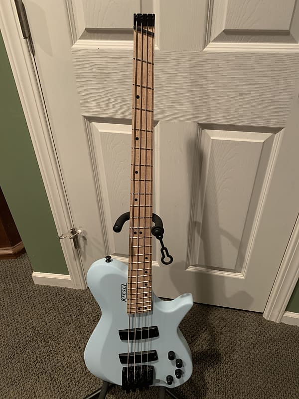 Kiesel Zeus Multiscale 4 String Bass 2019 Light Blue | Reverb UK