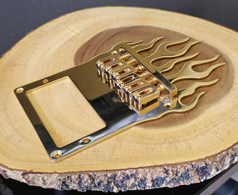 Flame Telecaster Bridge - Gold | Reverb