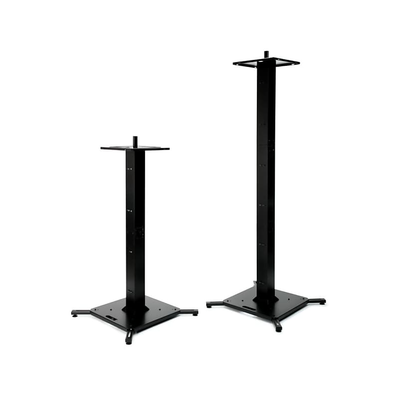 Pro x Pair of Black Moving Light/Speaker Totem DJ Stand with | Reverb