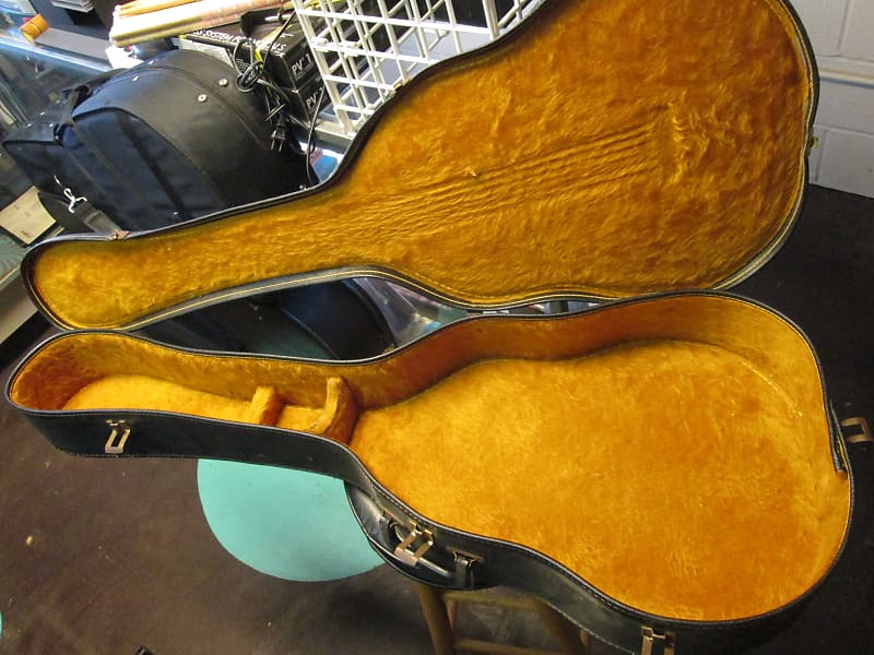 VINTAGE Chipboard Guitar Case for thick hollowbody. See | Reverb